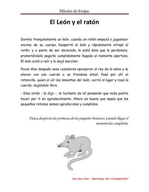 Calaméo - El León Y El Ratón