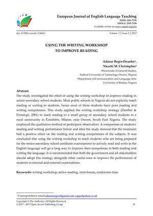 Calaméo - USING THE WRITING WORKSHOP TO IMPROVE READING