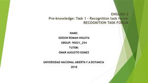 Calaméo - -Pre Knowledge Task 1 Recognition Task Forum