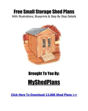 Calaméo - Free Small Storage Shed Plans