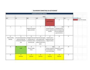 Calaméo - Calendario de Actividades Semestral