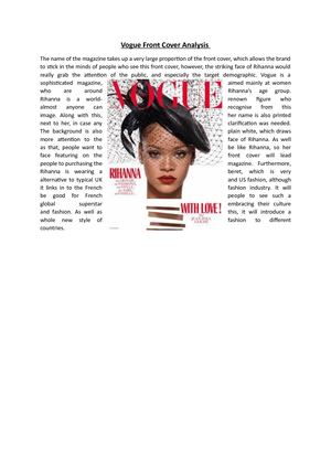 Calaméo - Vogue Front Cover Analysis