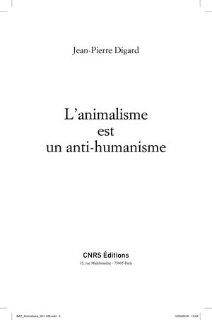 Calaméo - L'animalisme Est Un Anti Humanisme