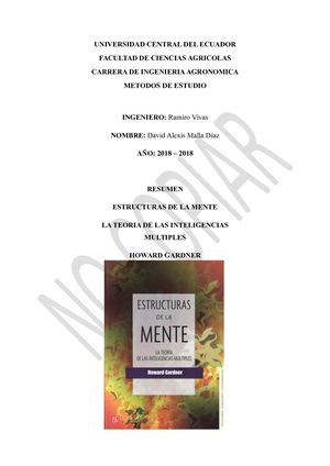 Calaméo - Resumen del libro Estructuras de la mente de Howard Gardner