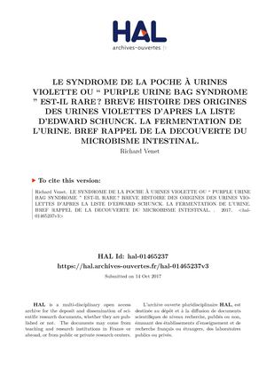 Calaméo - première version. LE SYNDROME DE LA POCHE À URINES VIOLETTE ...