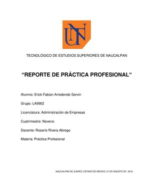 Calaméo - Reporte De Practica Profesional