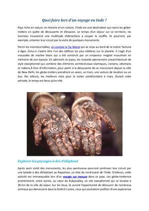 Calaméo - Quoi Faire Lors D’un Voyage En Inde