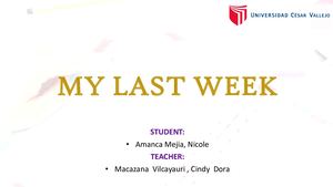 Calaméo - My Last Week