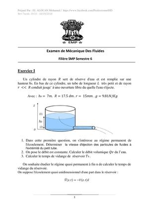 Calaméo - Examen De Mécanique Des Fluides