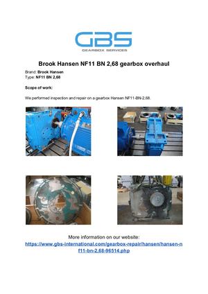 Calaméo - Brook Hansen NF11 BN 2,68 Gearbox Overhaul
