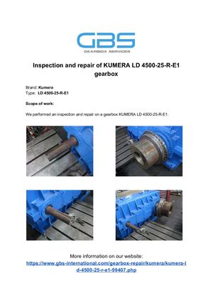 Calaméo - nspection And Repair Of KUMERA LD 4500 25 R E1 Gearbox