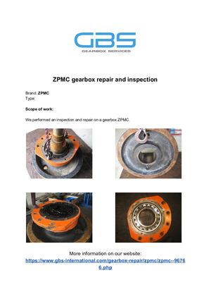 Calaméo - ZPMC Gearbox Repair And Inspection