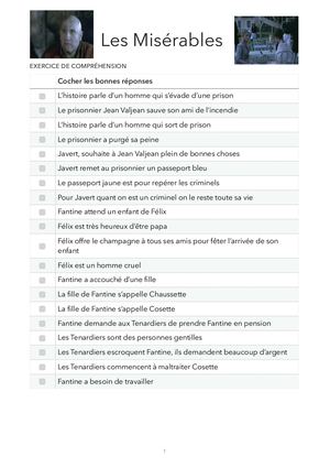 Calaméo - Compréhension Les Misérables