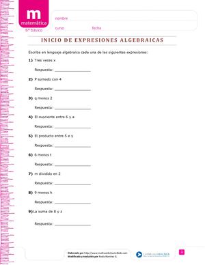 Calaméo - Guia lenguaje algebraico Pdf