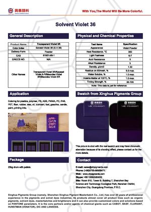Calaméo - solvent dyes, solvent violet 36 (S.V.36) from Xinghua ...