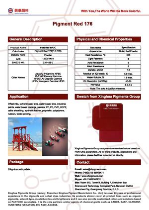 Calaméo - Organic pigments, pigment red 176 (P.R.176) from Xinghua ...