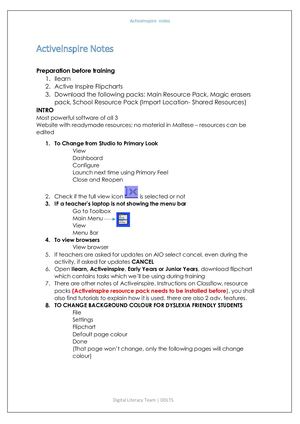 Calaméo - Active Inspire Notes