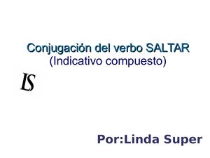 Calaméo - Conjugación del verbo SALTAR