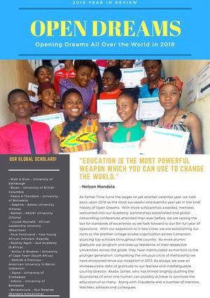 Calaméo - Open Dreams 2018 Year In Review