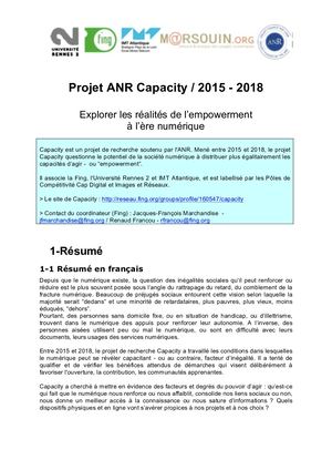 Calaméo - Anr Capacity Synthese Decembre 2018