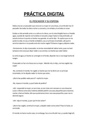 Calaméo - Práctica Digital El Pescador Y Su Esposa