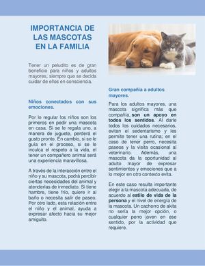 Calaméo - Importancia De Las Mascotas En La Familia
