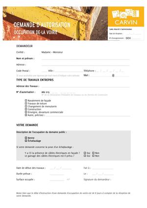 Calaméo - Demande d'occupation du Domaine Public