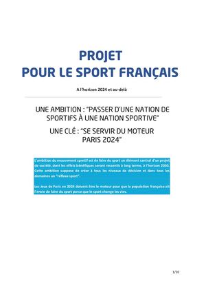 Calaméo - Projet Pour Le Sport Francais