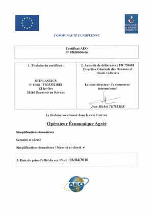 Calaméo - Certificat Opérateur Economique Agréé Oea Douanes (Id 2087)