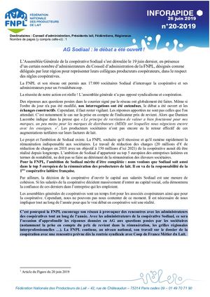 Calaméo - Info Rapide N°20 Ag De Sodiaal