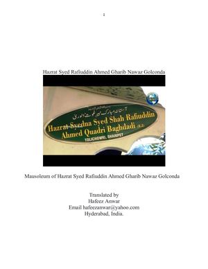 Calaméo - Syed Rafiuddin Ahmed Gharib Nawaz Golconda