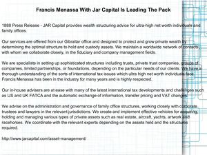 Calaméo - Francis Menassa - CEO JAR Capital