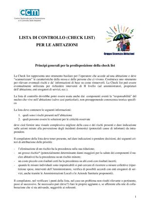 Calaméo - Lista di controllo (check list) per le abitazioni