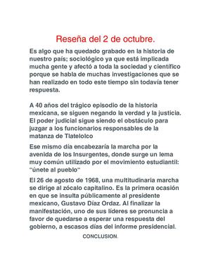 Calaméo - Reseña Del 2 De Octubre