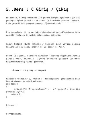 Calaméo - C Giris Cikis C Input Output