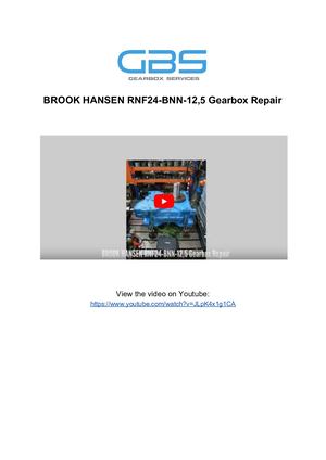 Calaméo - BROOK HANSEN RNF24 BNN 12,5 Gearbox Repair