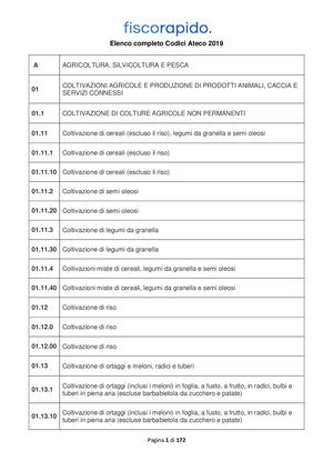 Calaméo - Elenco Completo Codici Ateco 2019