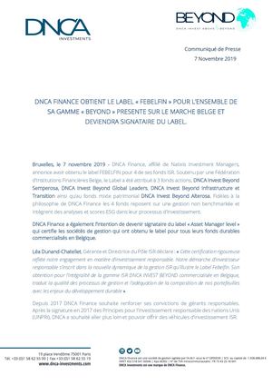 Calaméo - Communiqué de presse Label Febelfin FR