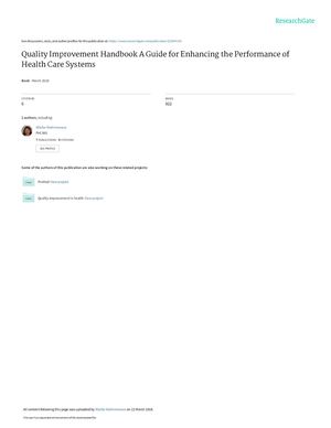 Calaméo - Quality Improvement Handbook Health Systems