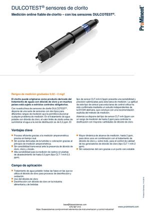 Calaméo - SENSOR DE CLORITO PROMINENT DULCOTEST