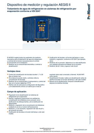 Calaméo - DISPOSITIVO MEDICION Y REGULACION PROMINENT AEGIS II
