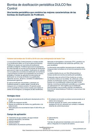 Calaméo - BOMBA DOSIFICADORA PERISTALTICA PROMINENT DULCO FLEX CONTROL