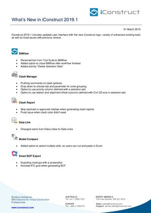Calaméo - iConstruct 2019.1 Release Notes