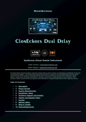 Calaméo - ClonEchoes Dual Delay Effect VST VST3 Audio Unit Plugins ...