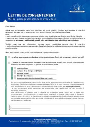 Calaméo - Lettre De Consentement Rgpd Partage Des Données Avec Zoetis