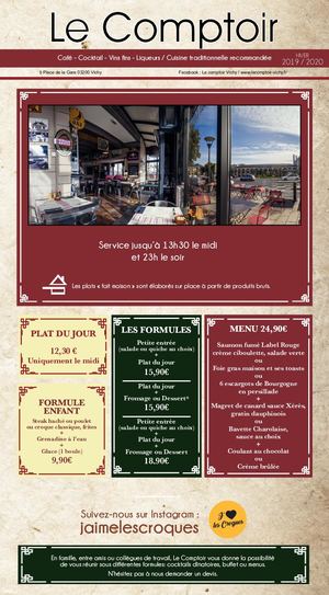 Calaméo - Le Comptoir Menu Journal 122019