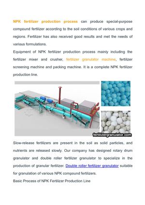 Calaméo - Npk Compound Fertilizer Production Process