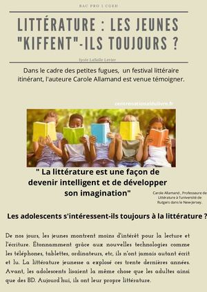 Calaméo - Les Jeunes Et La Lecture