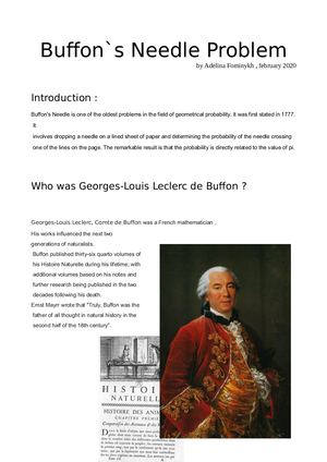 Calaméo - Buffon's Needle Problem