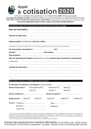 Calaméo - Appel à cotisation 2020